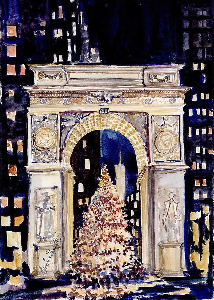 Print of "Christmas at the Arch" – Lydia Marie Elizabeth