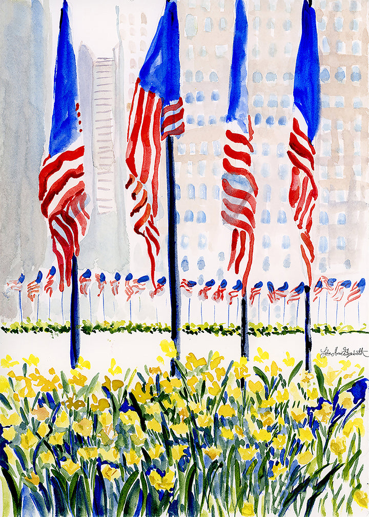 Print of "Rockefeller Center Flags" – Lydia Marie Elizabeth