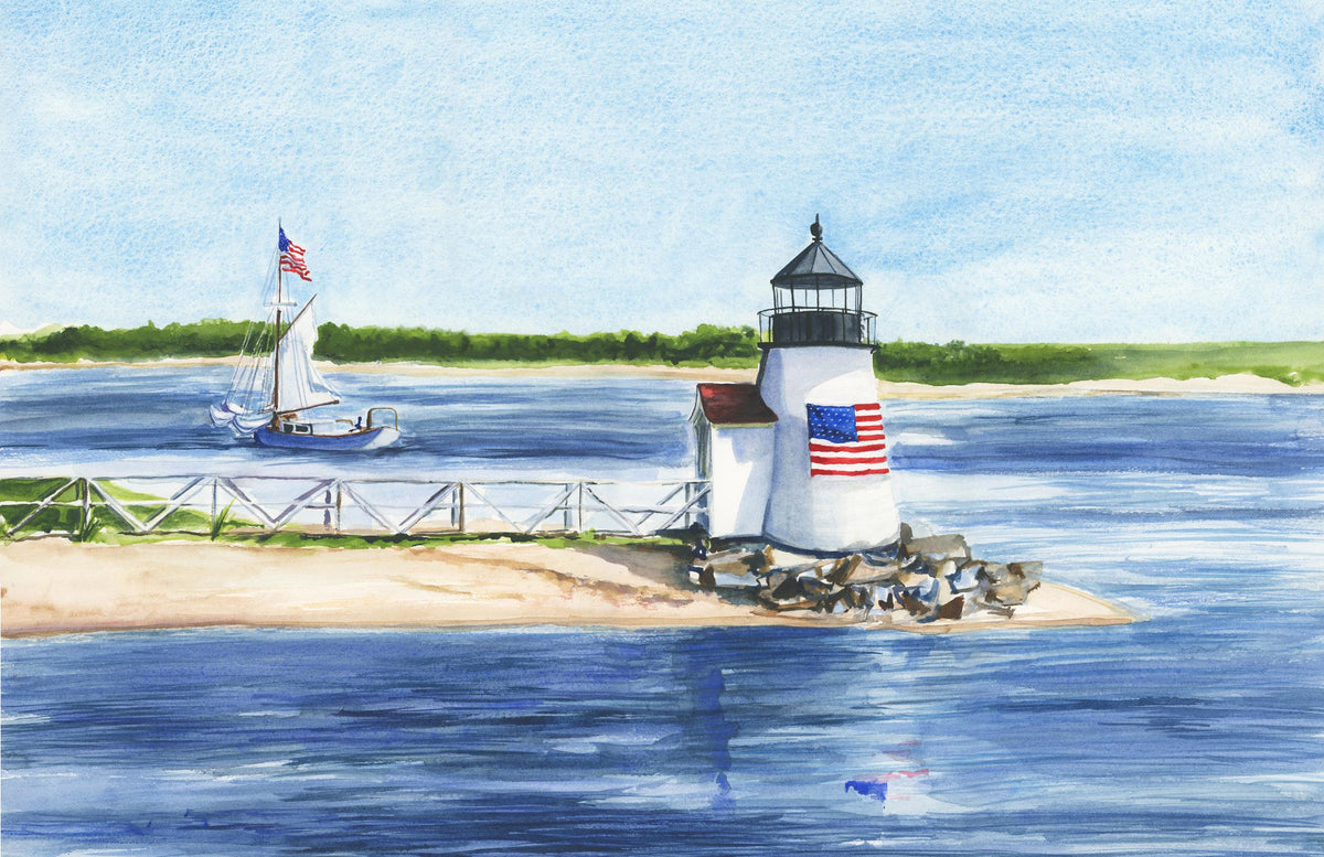 Brant Point Lighthouse Framed – Lydia Marie Elizabeth